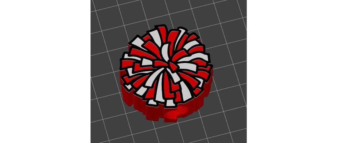 Cheerleading Cheerleader Cheer Pom Pom Straw Topper STL 3D Print File ...