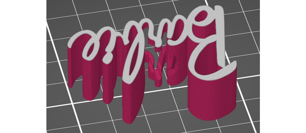 Doll Font Cursive Straw Topper STL 3D Print File 11mm Width Straw Fits ...