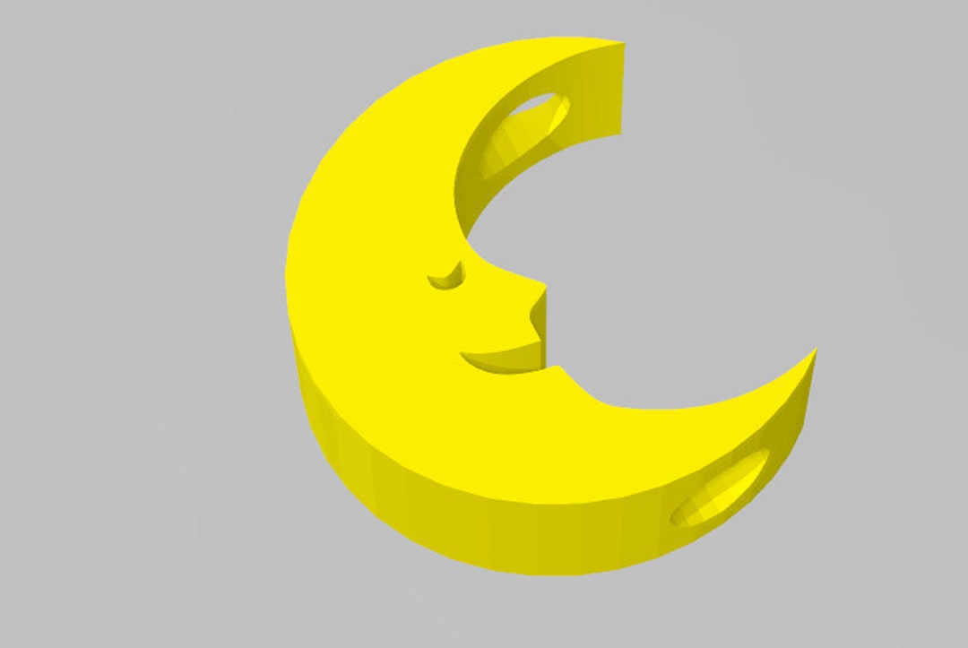 Celestial Man Moon Face Straw Topper STL 3D Print File - Etsy