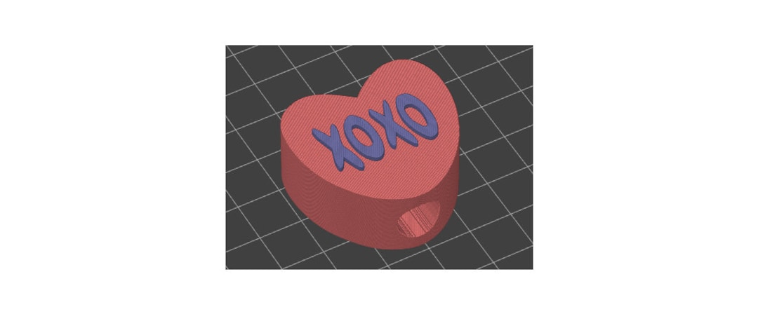XOXO Hugs Kisses Candy Conversation Heart Valentine Straw Topper STL 3D ...