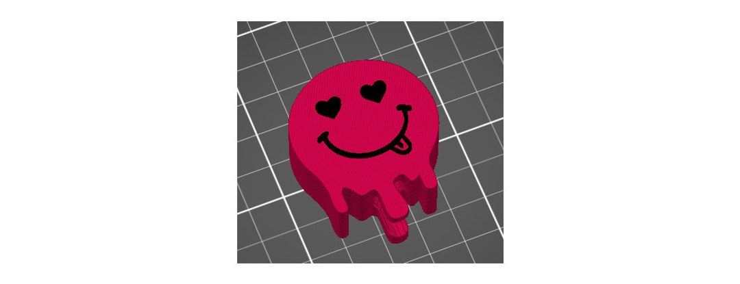 Melting Dripping Heart Smiley Drip Straw Topper STL 3D Print File Fits ...