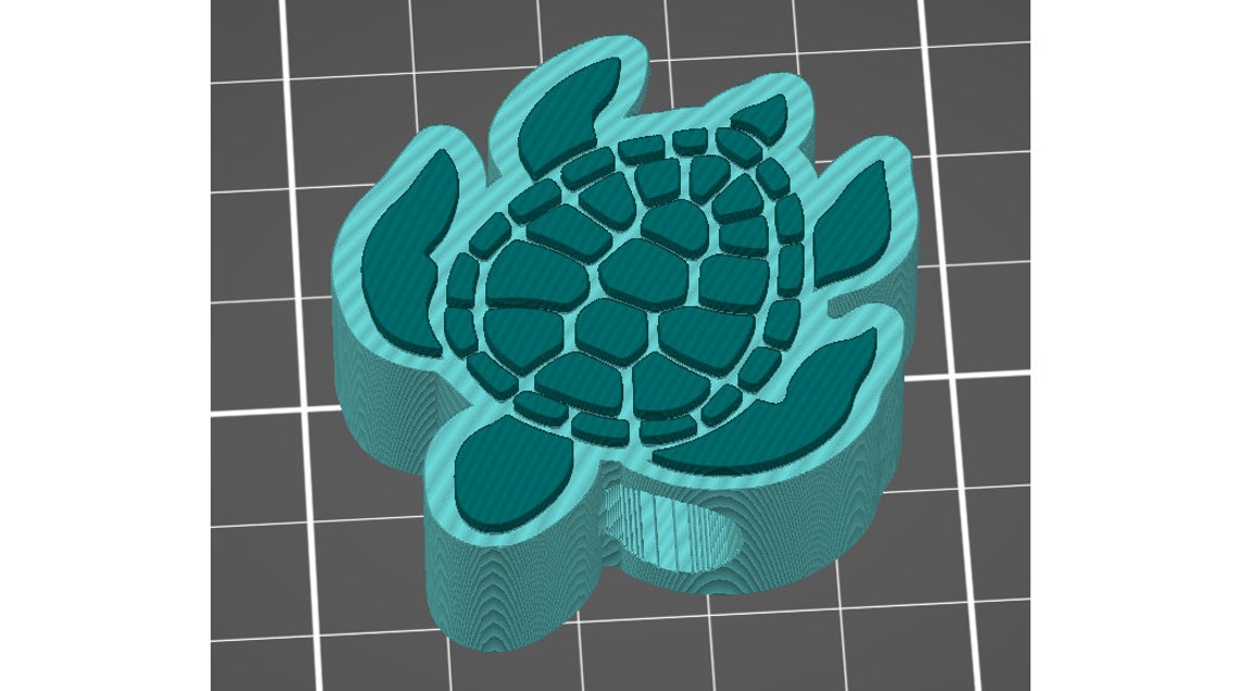 Deep Sea Turtle Straw Topper STL 3D Print File 11mm Straw Width / Fits ...
