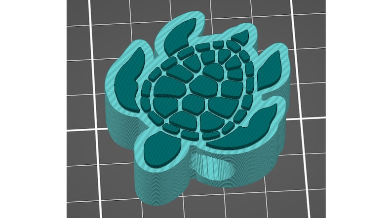 Deep Sea Turtle Straw Topper STL 3D Print File 11mm Straw Width / Fits ...