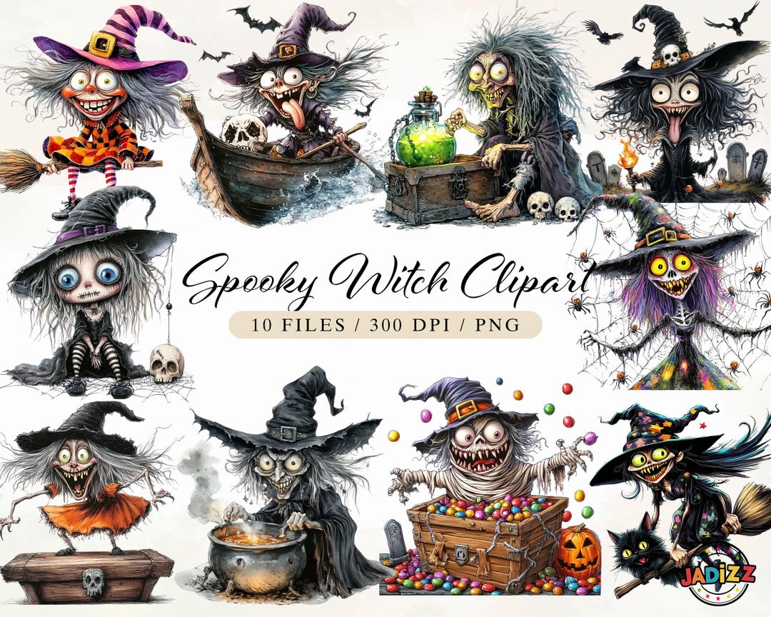 Spooky Witch Clipart, Witch Clipart, Spooky Witch Clipart, Witch Png ...