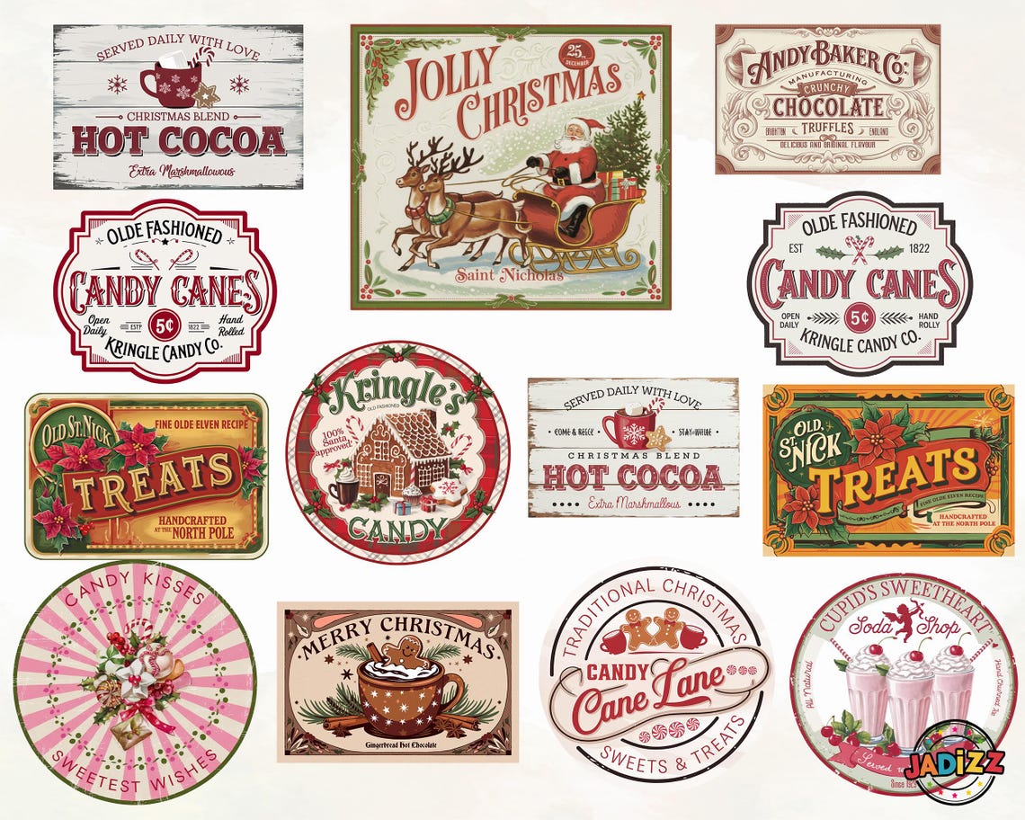 Vintage Christmas Label, Vintage Christmas, Label PNG, Christmas Png ...