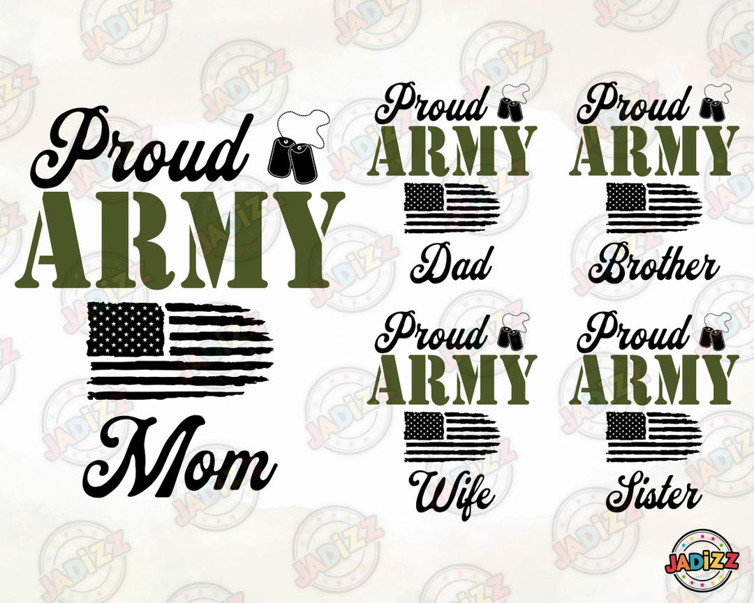 Proud Army Family SVG PNG Bundle, Army Family Gift, Army Graduation Tee ...
