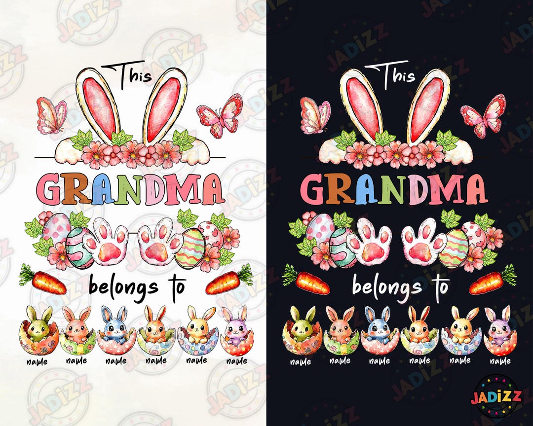 Personalized This Grandma Belongs to Png, Custom Grandma Easter Png ...