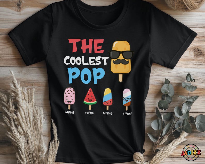 Personalized the Coolest Pop Grandpa PNG, Custom Dad Popsicle, Dad Gift ...
