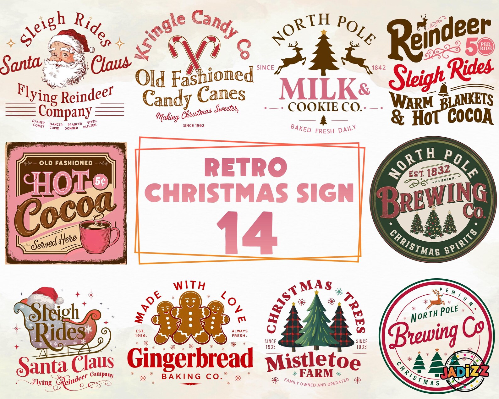 Retro Christmas Sign PNG, Vintage Christmas Png, Retro Christmas Sign ...