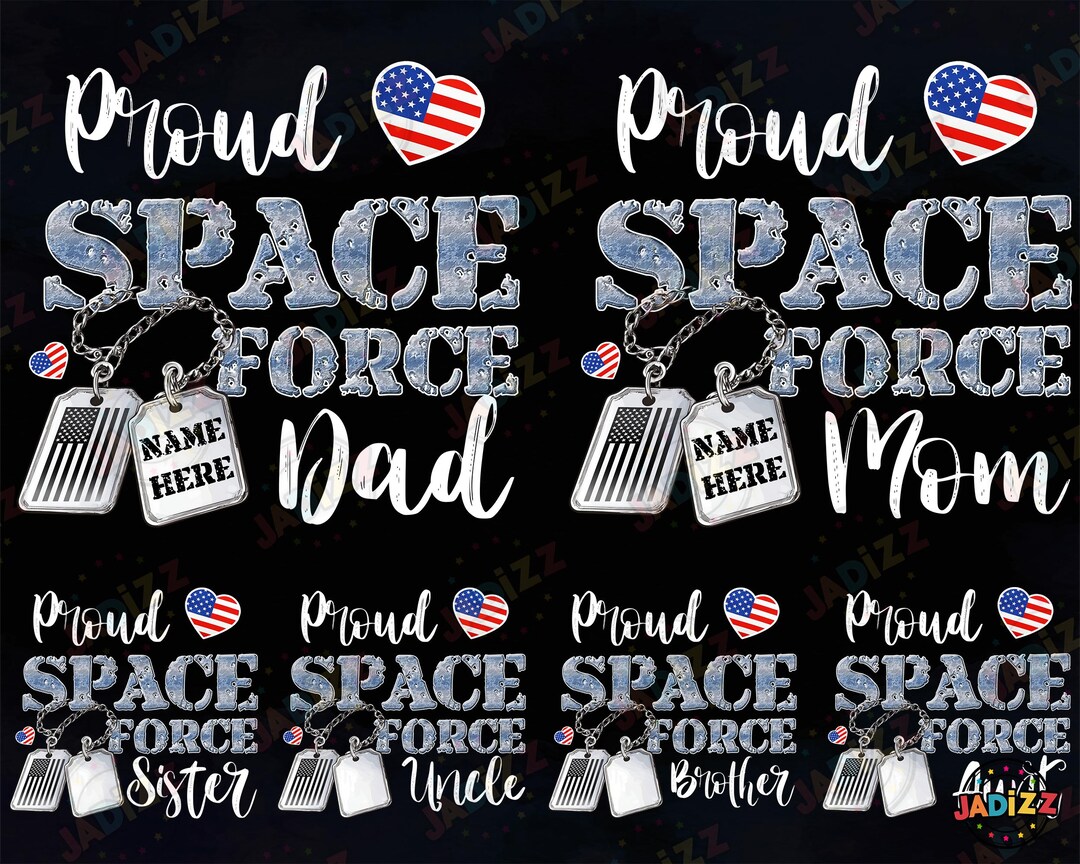 Personalized Proud Space Force Mom Png, US Space Force Family Shirts ...