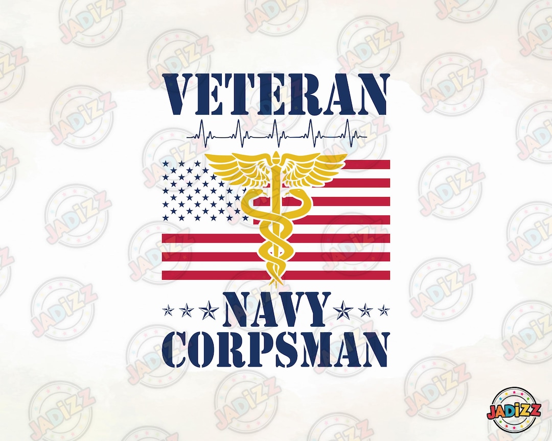 Veteran Navy Corpsman SVG PNG Clipart Design, Patriotic U.S Army ...