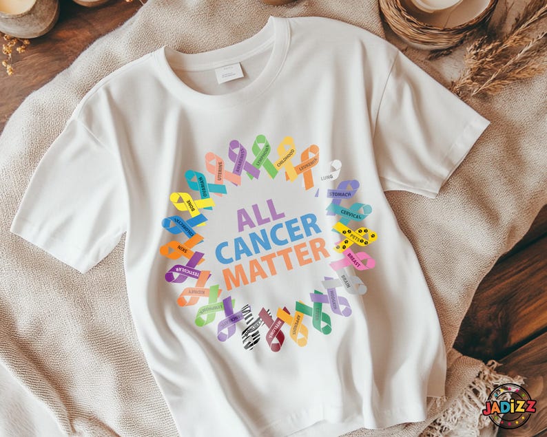 All Cancer Matters SVG PNG, Fight Cancer, Multicolor Ribbon for Cancer ...