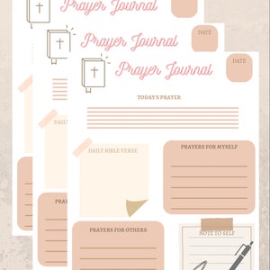 PRINTABLE PRAYER JOURNAL, Daily Prayer List, Journal Pages, Daily ...
