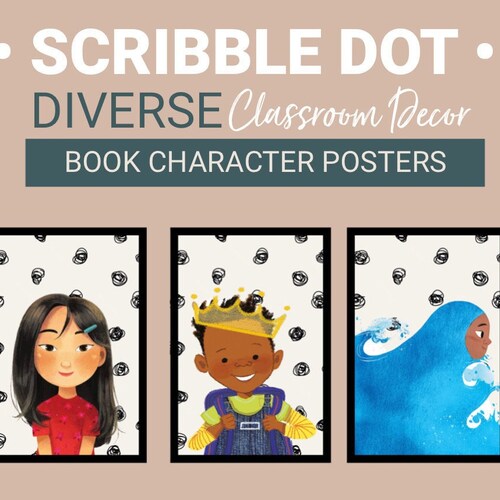 Diverse Book Character Posters Classroom Decor Storybook - Etsy