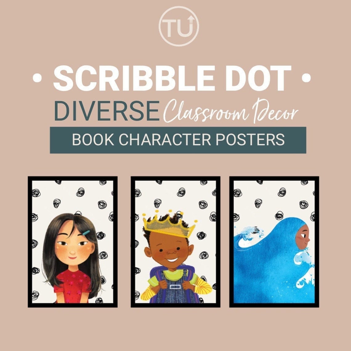 Diverse Book Character Posters - Classroom Decor Storybook Characters ...