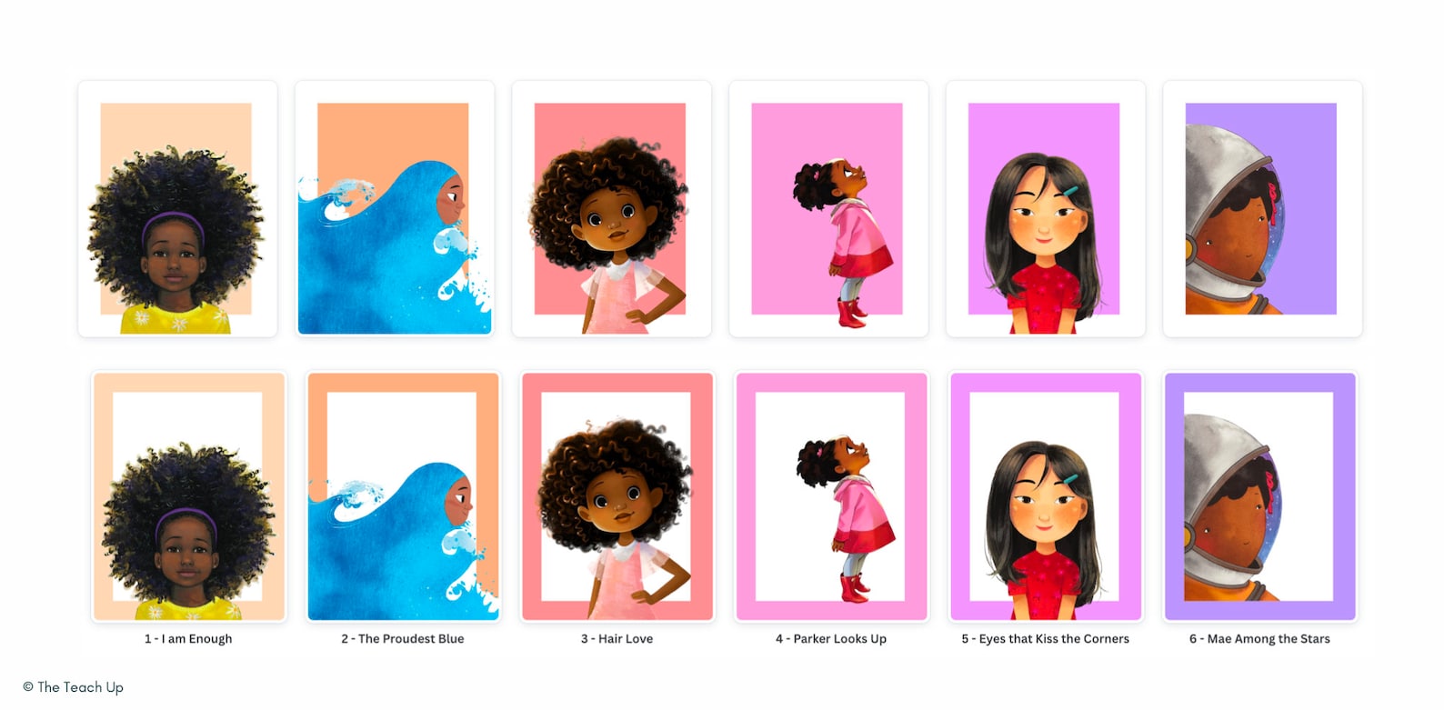 Diverse Book Character Posters Brites| Rainbow | Classroom Decor - Etsy