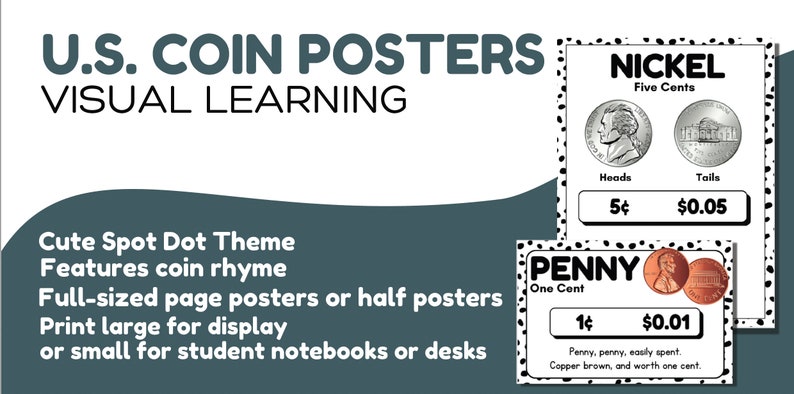 US Coin Posters | Coin Value Poster, United States Coins, Bulletin ...