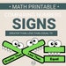 Comparing Numbers Sign | Alligator | Math Printable - Etsy