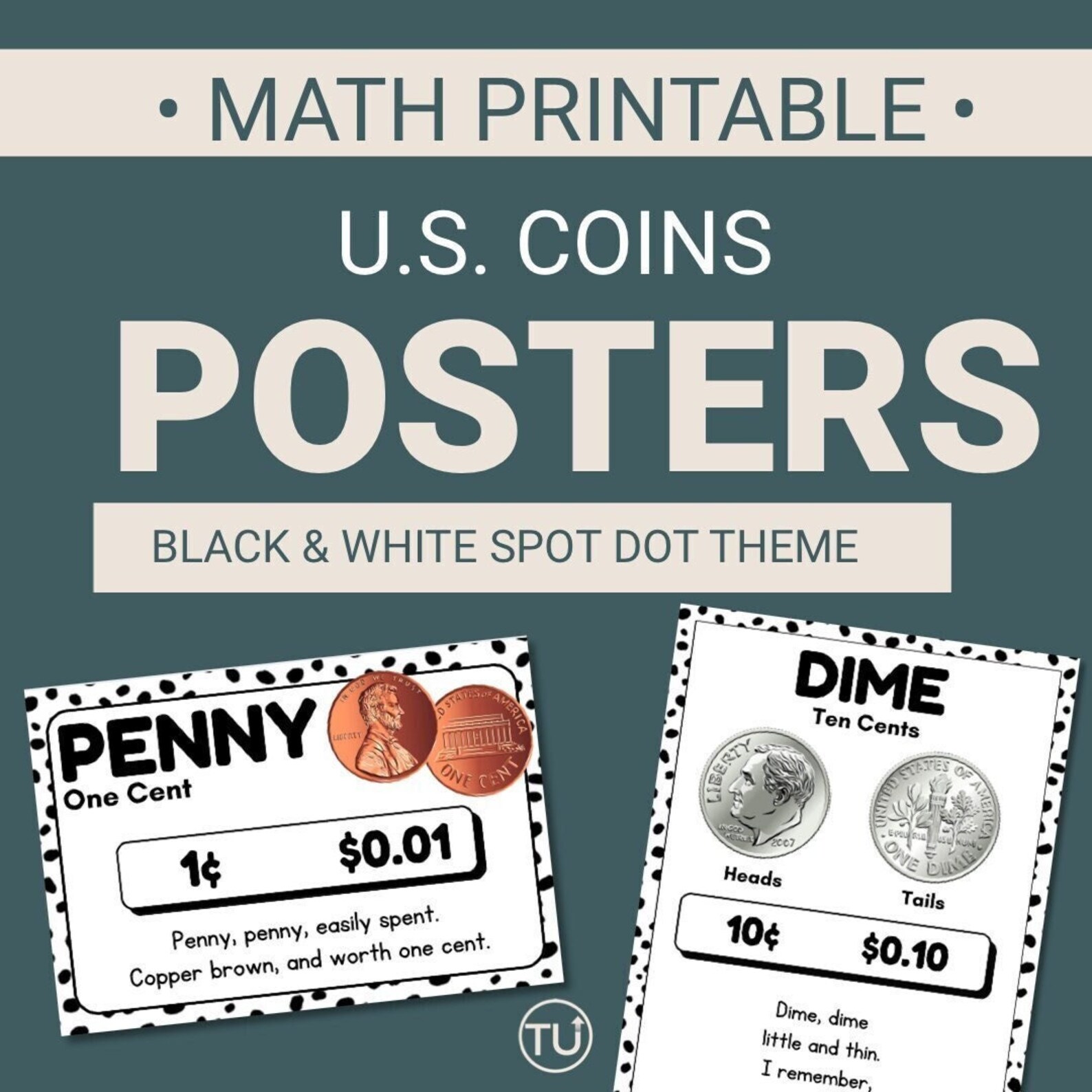 US Coin Posters | Coin Value Poster, United States Coins, Bulletin ...