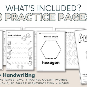 August Morning Work for Kindergarten | Back to School Worksheets ...