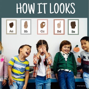 ASL | American Sign Language | Alphabet Poster | Boho - Etsy