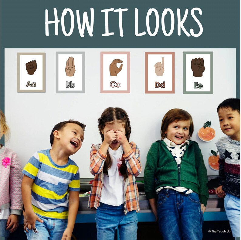 ASL | American Sign Language | Alphabet Poster | Boho - Etsy