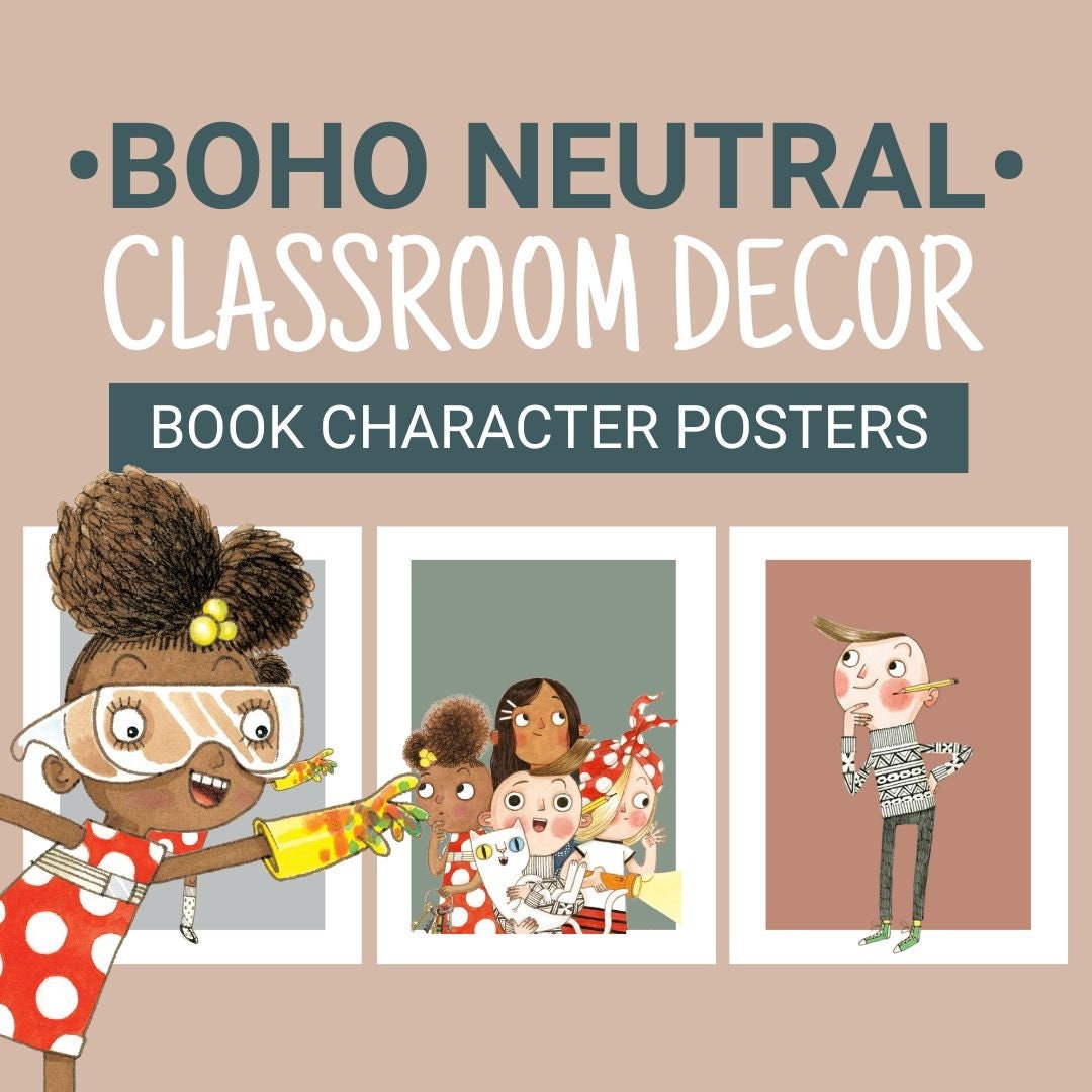The Questioneers Ada Twist Book Character Posters Boho Neutral ...