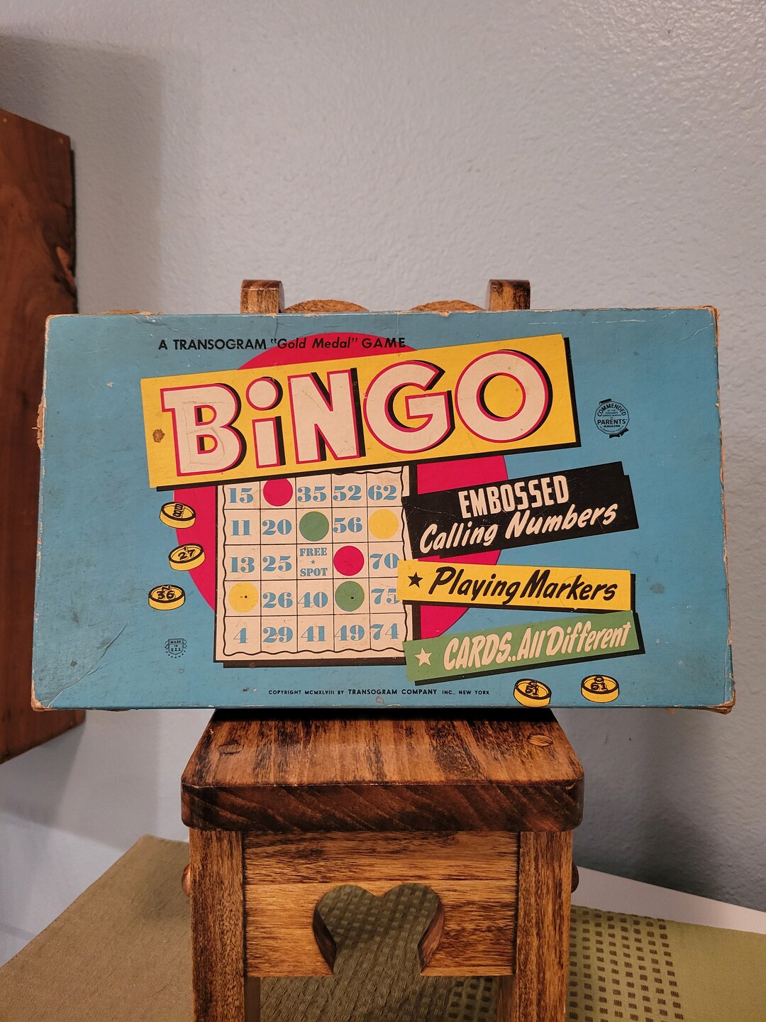 Gold Metal Vintage BINGO Game Rare - Etsy