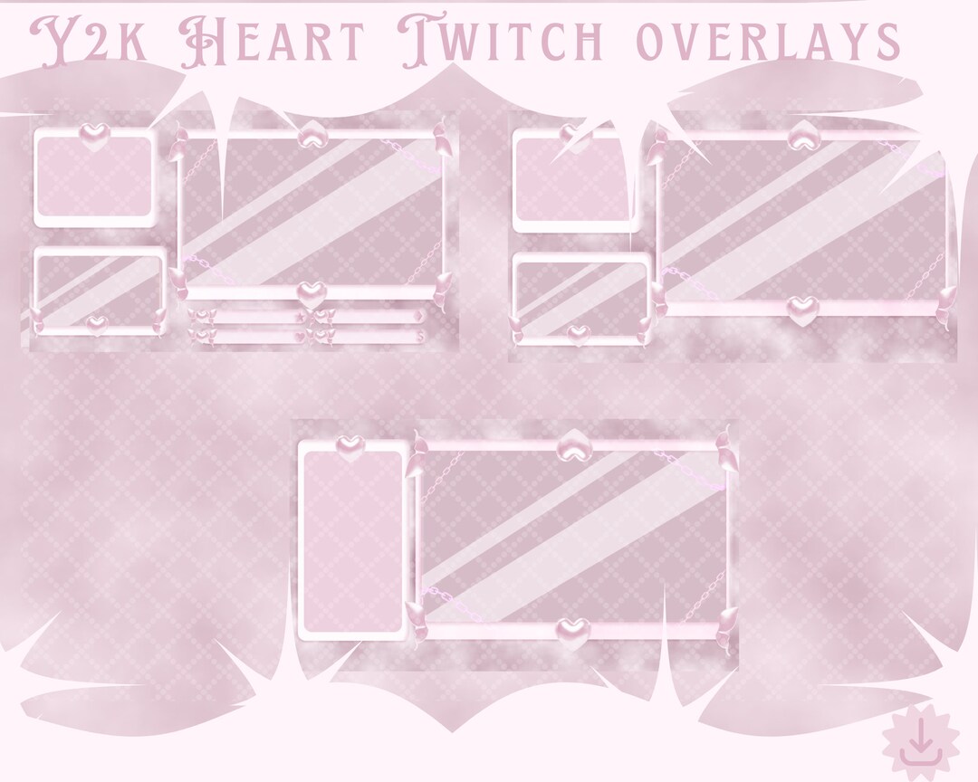 Y2K Baby Pink Cloud Heart Overlays y2kkawaiicutepink Heartz Aesthetic ...