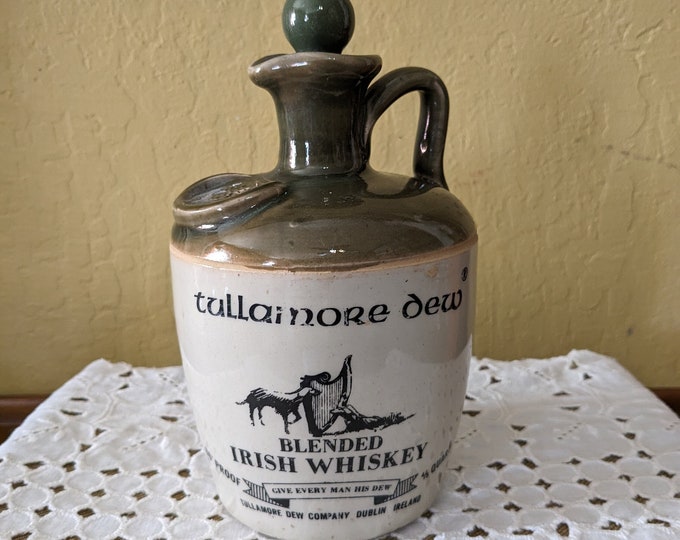 Vintage Tullamore Dew Irish Whiskey Jug, Uisge Baugh Blended Irish ...