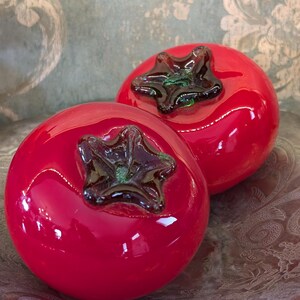 Vintage Glass Fruit, Murano-style Tomatoes, Set of Two - Etsy