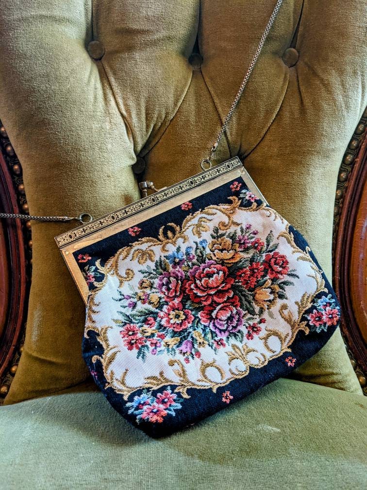 Regal Tapestry Purse With Chain - Etsy