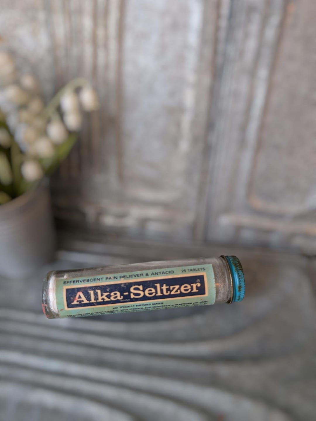 Vintage Alka-seltzer Bottle, 1960's Glass Medicine Bottle - Etsy