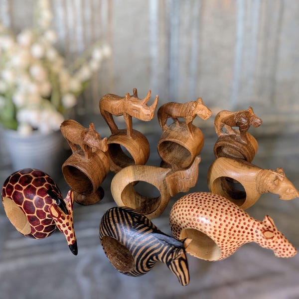 African Napkin Rings - Etsy
