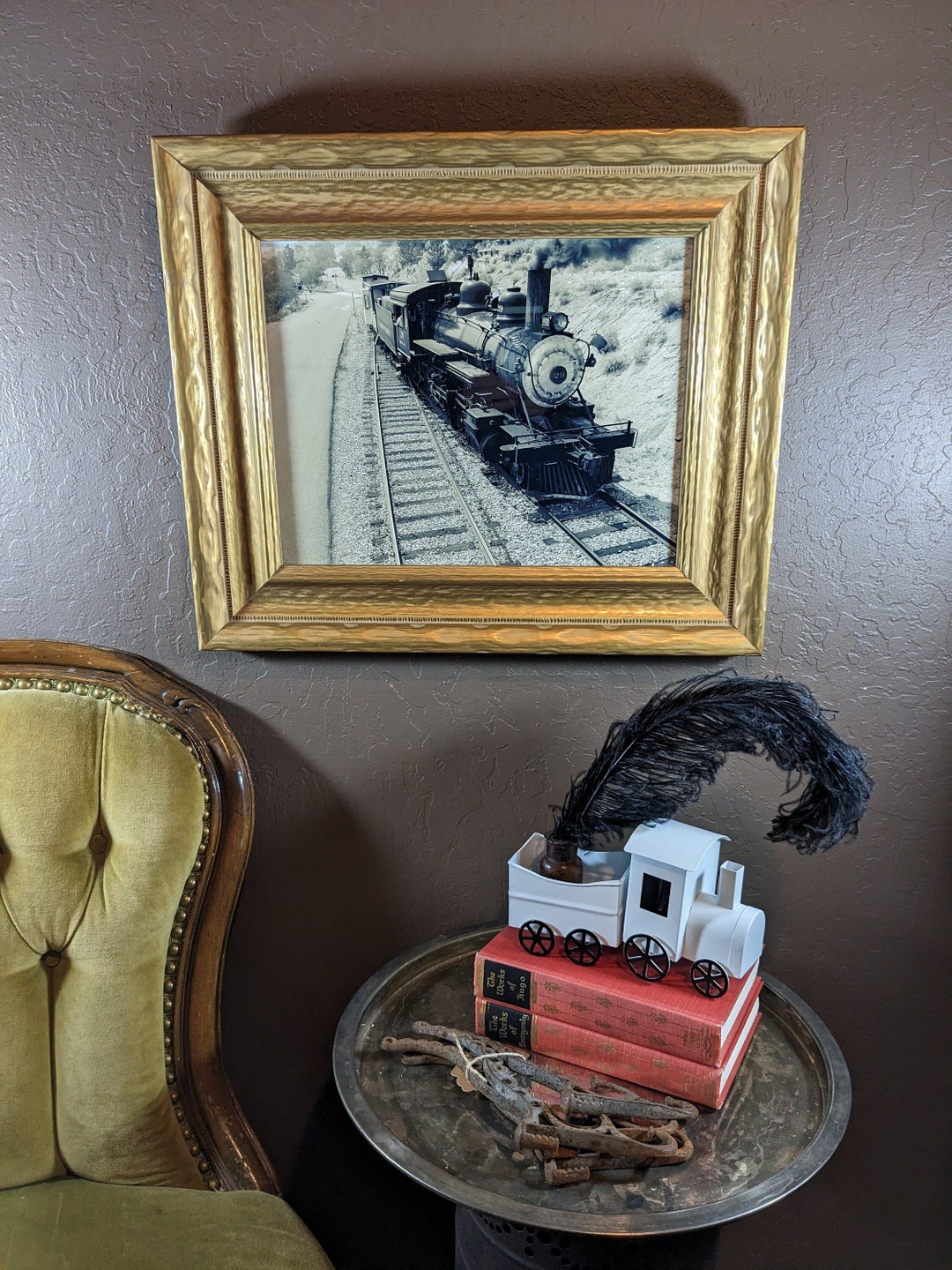The Train Arrives, Original Photo in Vintage Gilt Frame - Etsy