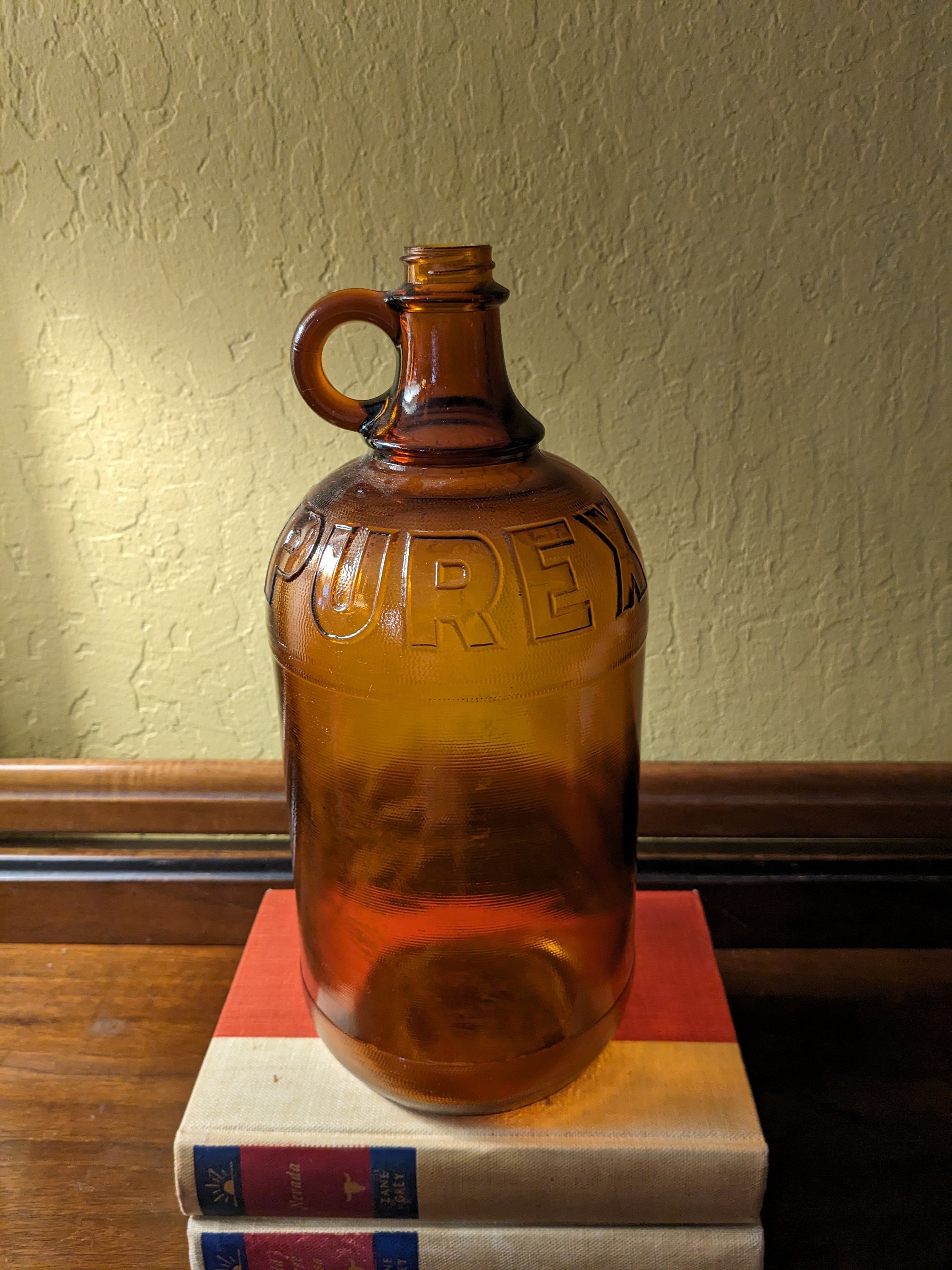 Vintage Purex Bleach Bottle, Large Mid-century Amber Glass Bottle - Etsy