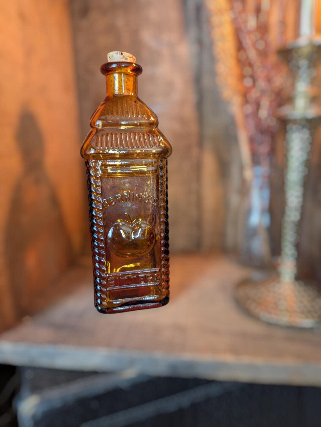 Vintage Amber Glass Berring's Apple Bitters Bottle - Etsy
