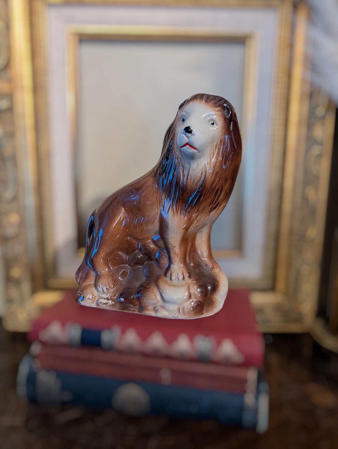 Mid-century Lusterware Lion, Brazilian Lion Figurine - Etsy