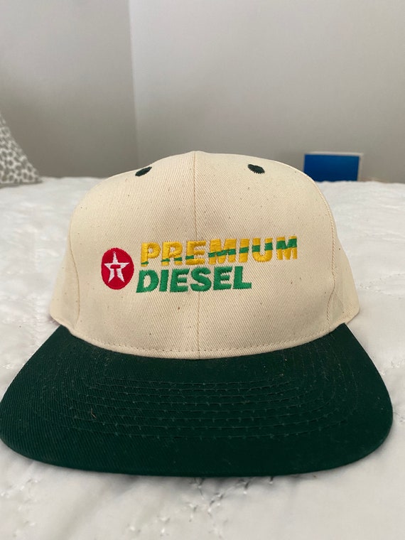 Vintage Texaco Premium Diesel Snap Back Hat KC Tan Green - Etsy