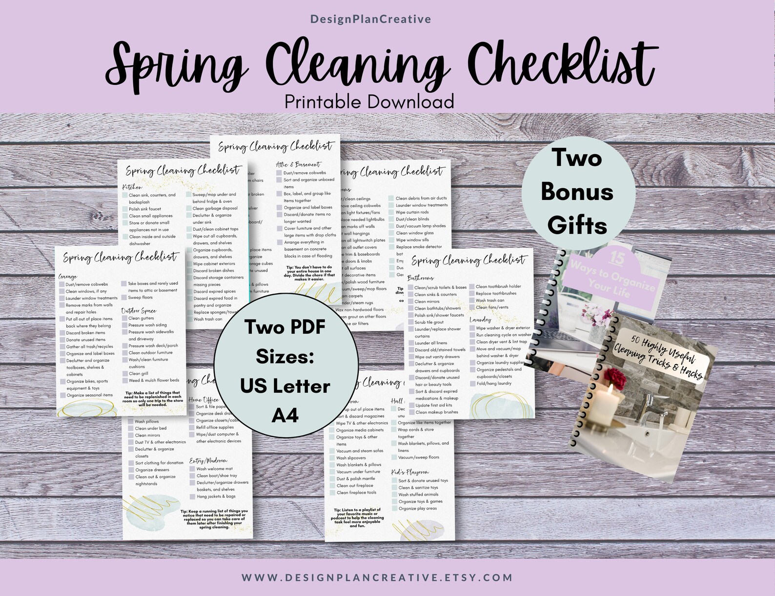 Spring Cleaning Checklist for Organized Deep Cleaning Supplies - Etsy