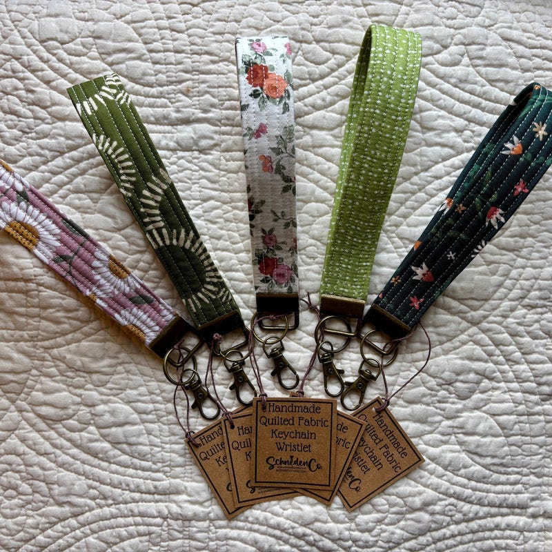 Fabric Keychains - Etsy