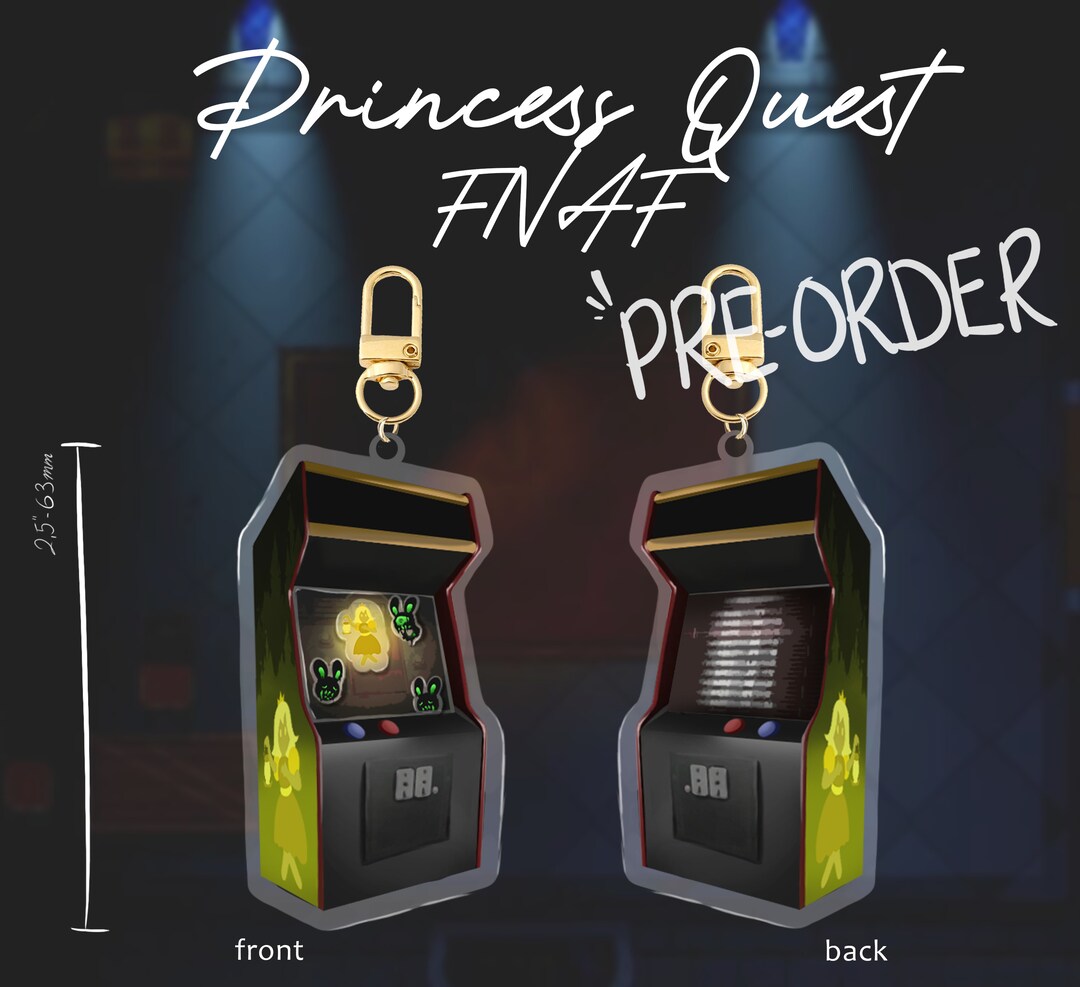 Princess Quest : FNAF Clear Acrylic Shaker Keychain - Etsy