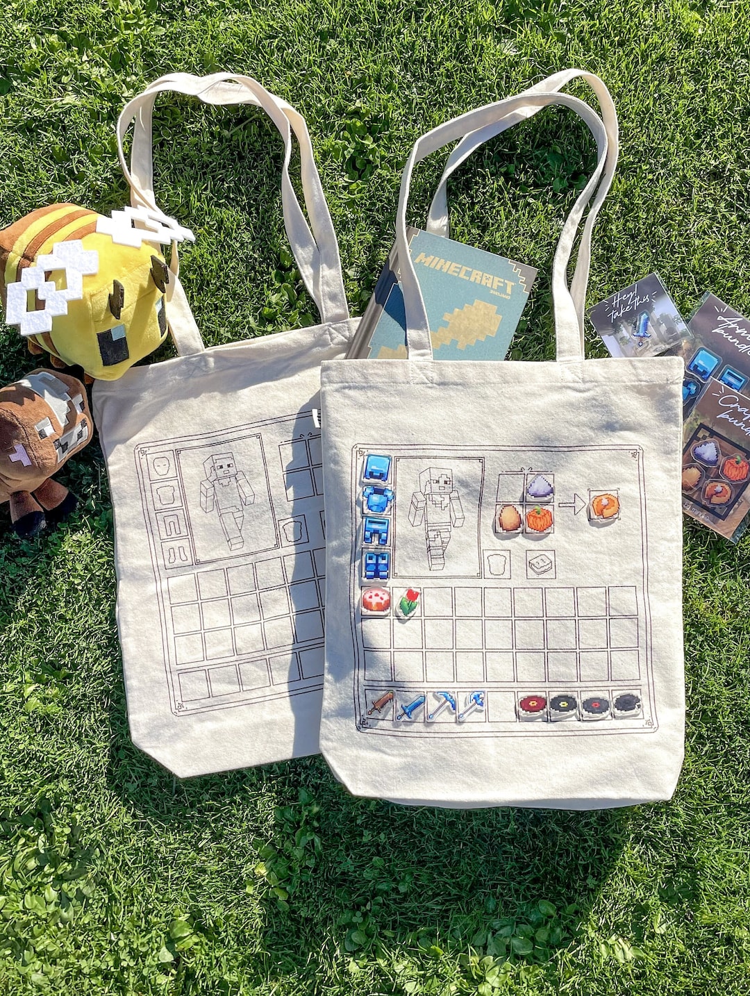 Tote Bag V2 Inventory / Inspired Minecraft / 270g/m2 - Etsy UK