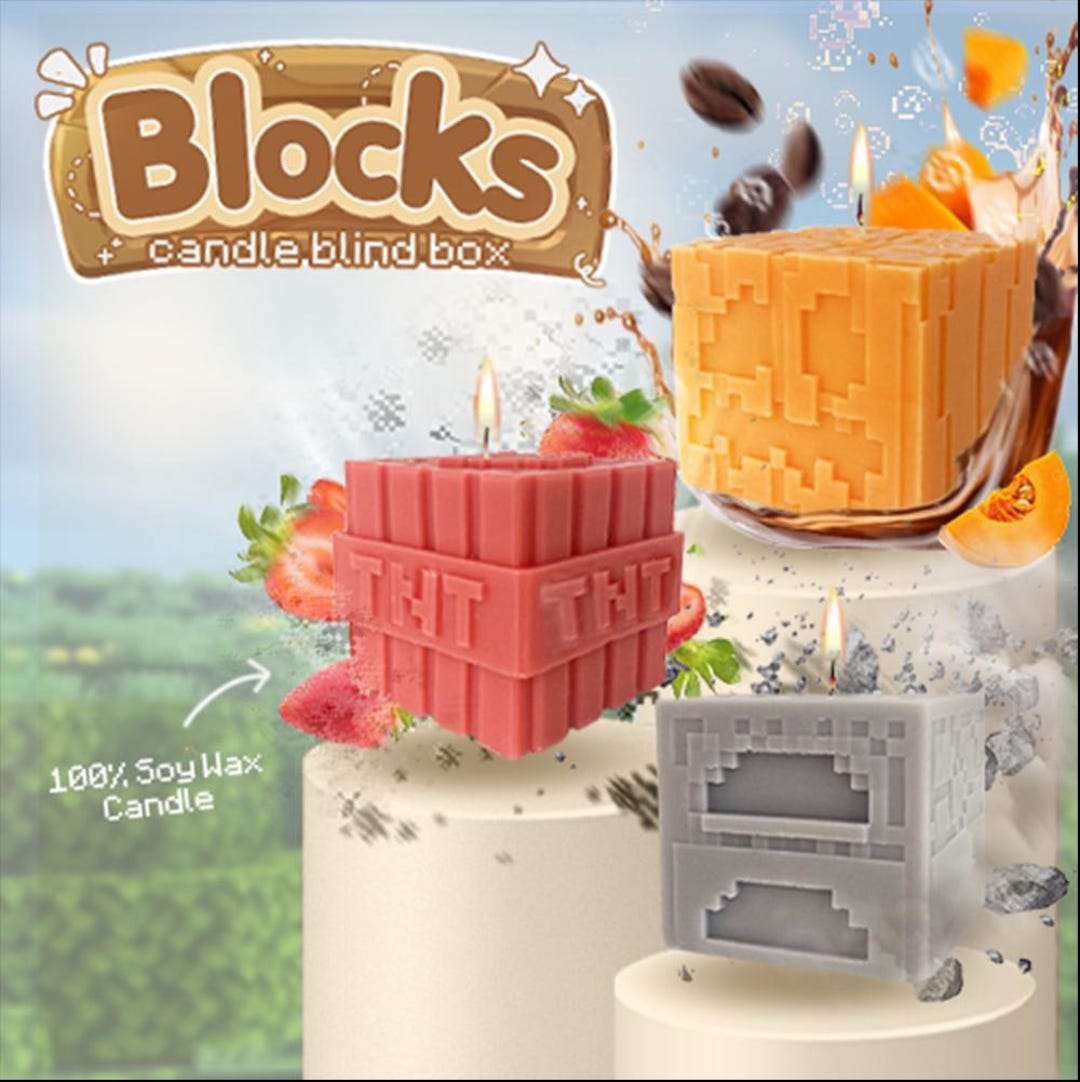 BLOCKS : Candle Blind Box - 100% Soy Wax Candle Handmade, Vegan ...