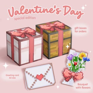 Minecraft Inspired Birthday Card : Letter and Book - Physical Item - Etsy