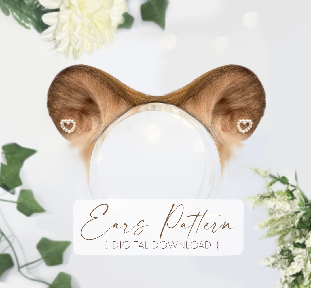 Fur Headband Ears Pattern Bear, Ferret, Raccoon, Otter, Mouse PDF ...