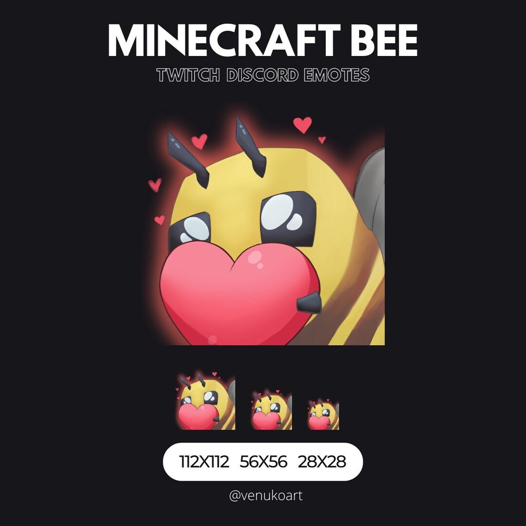 Cute Minecraft Bee Twitch Emote - Etsy