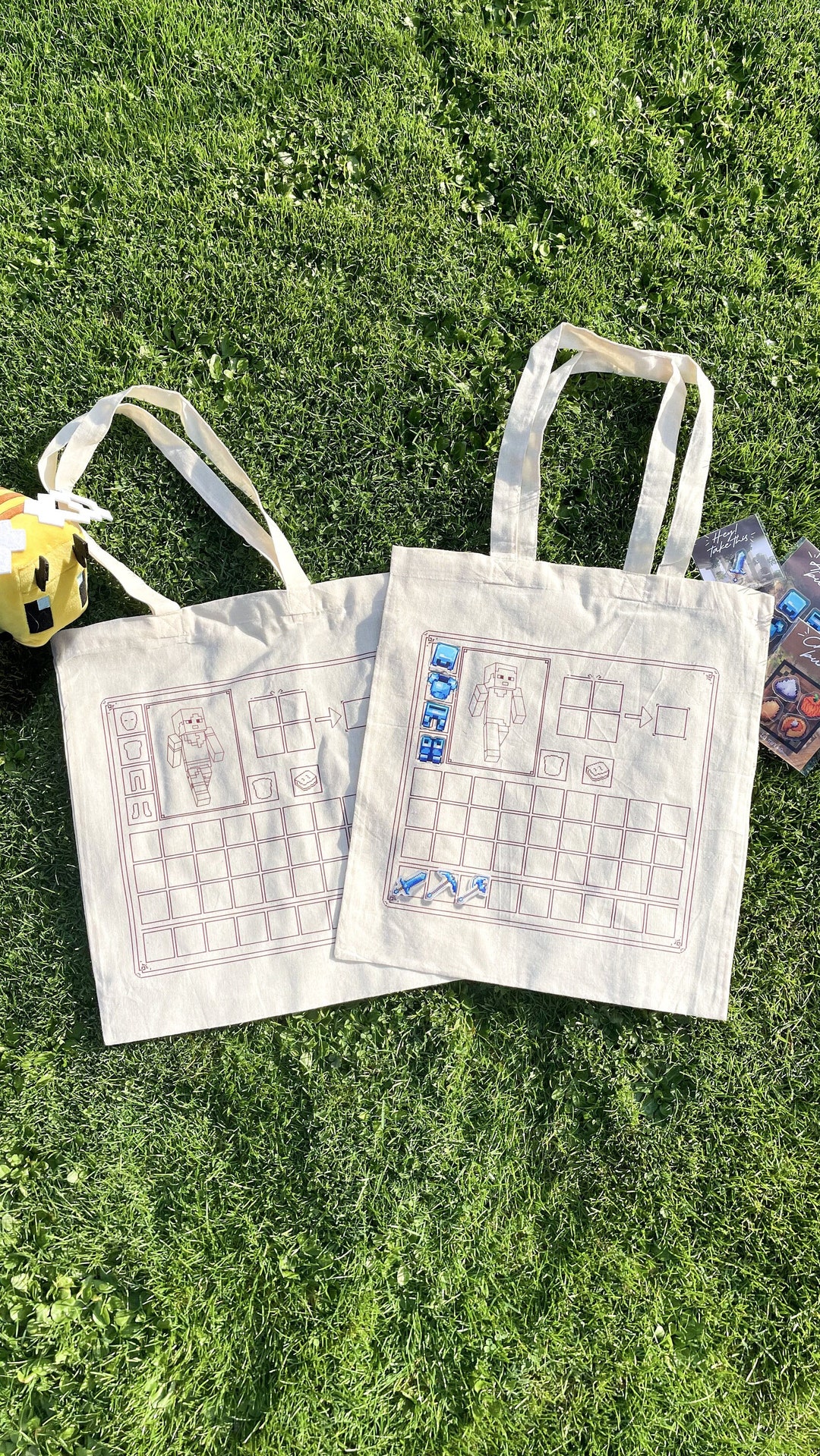Tote Bag V1 Inventory / Inspired Minecraft / 100g/m2 - Etsy