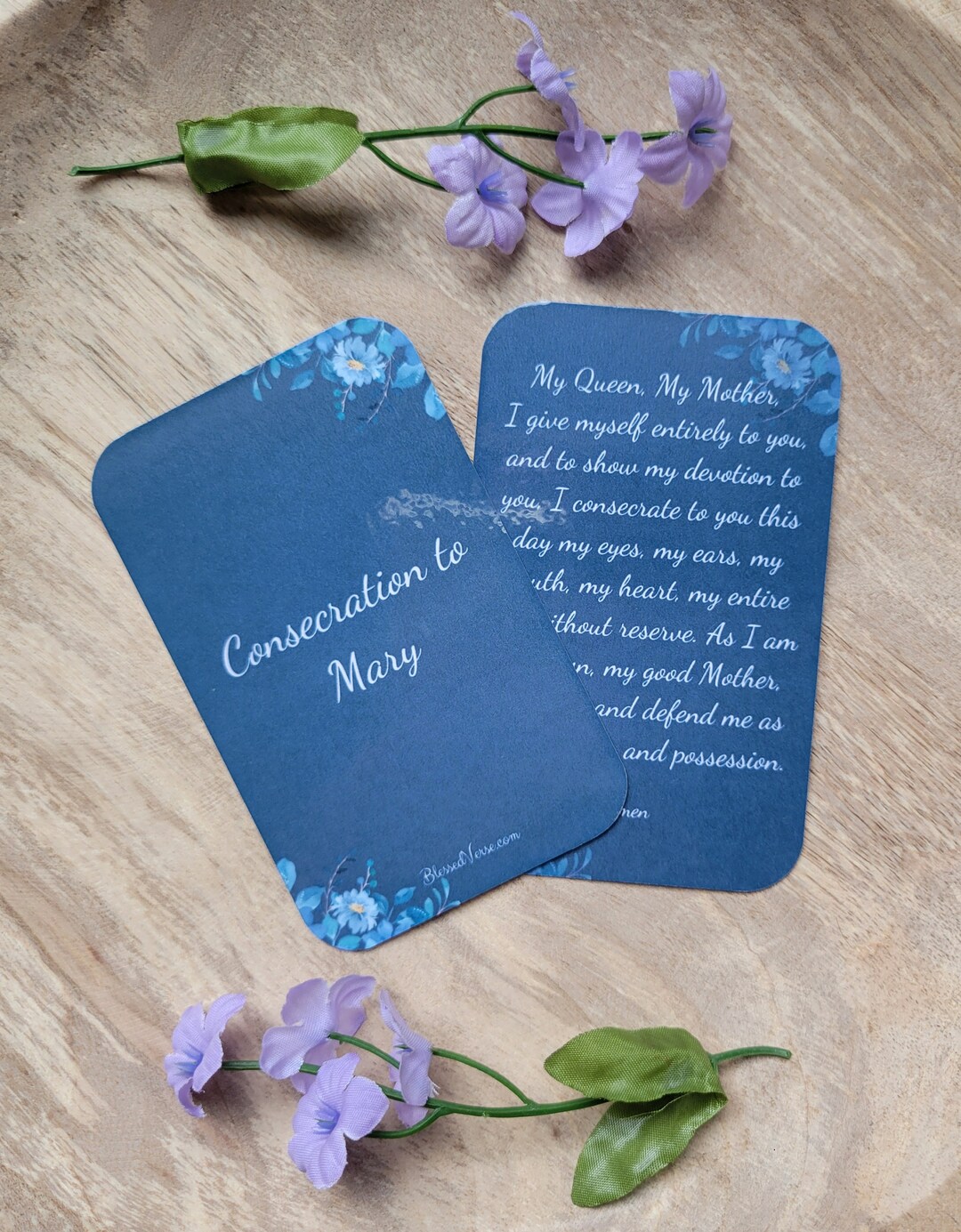 Consecration to Mary Morning Offering Catholic Prayer Card Catholic ...