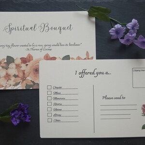 Spiritual Bouquet Post Card - Catholic Prayer Card - Catholic Post Card ...